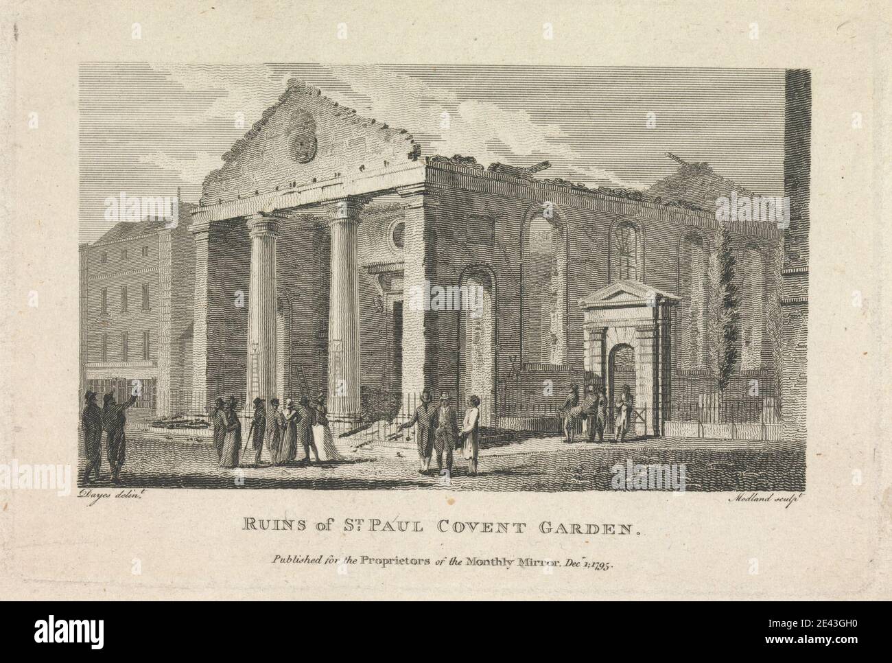 Thomas Medland, 1755â€“1823, British, Ruins of St. Paul Covent Garden ...