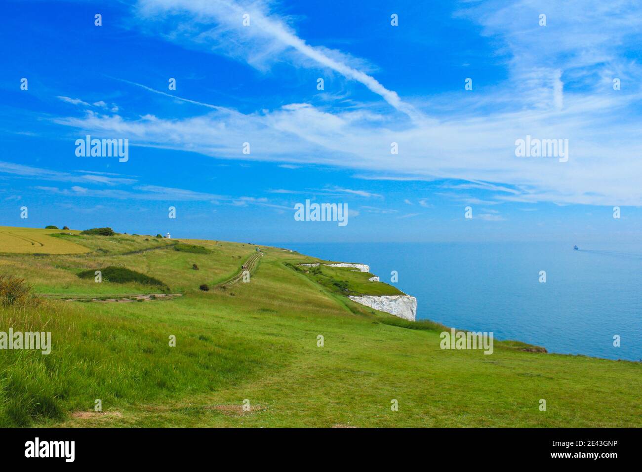 The White Cliffs of Dover, part of the North Downs formation, is the ...