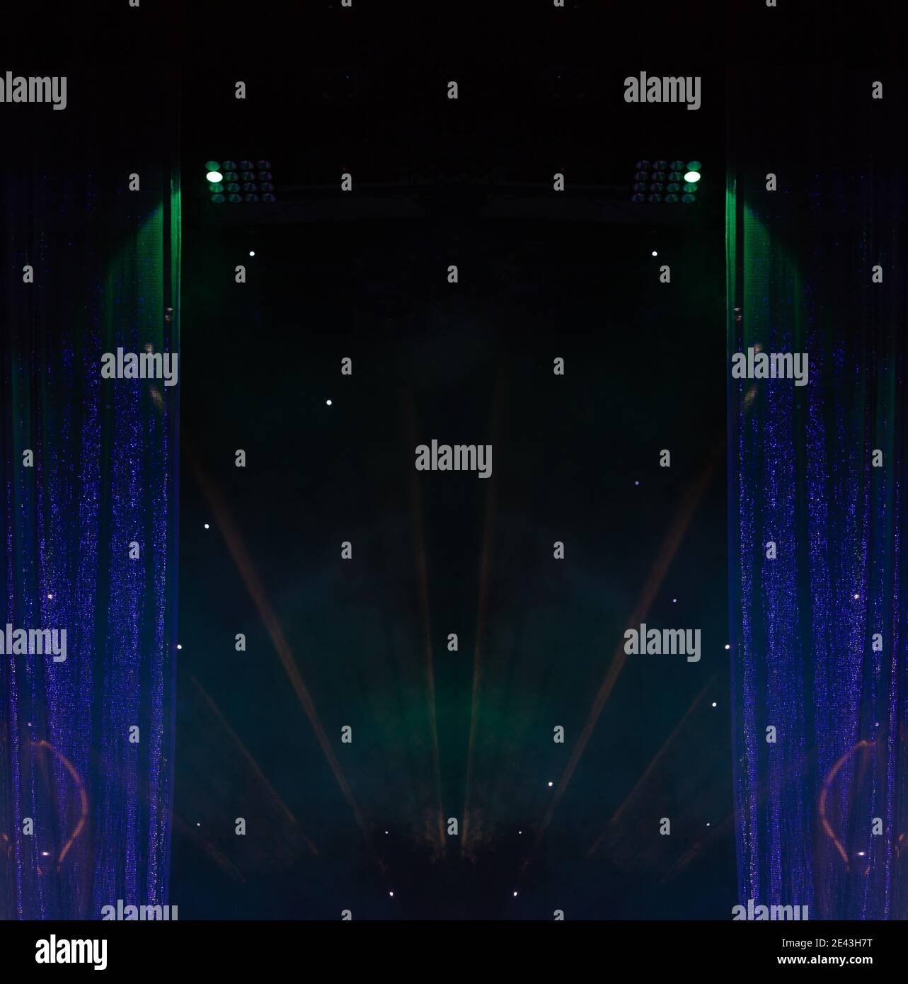 Stage light and smoke on stage, lighting and spotlights Stock Photo - Alamy