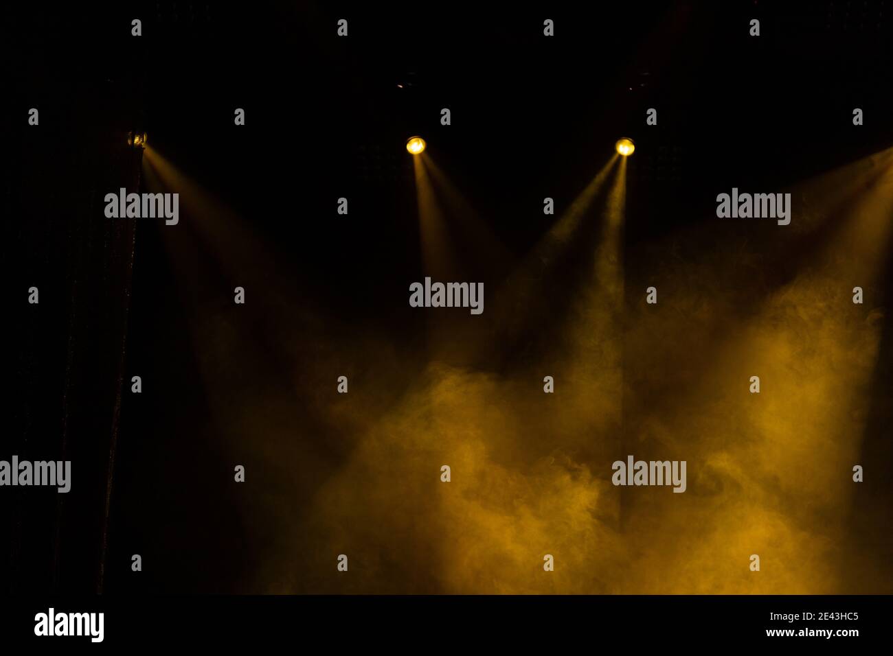 Stage light and smoke on stage, lighting and spotlights Stock Photo - Alamy