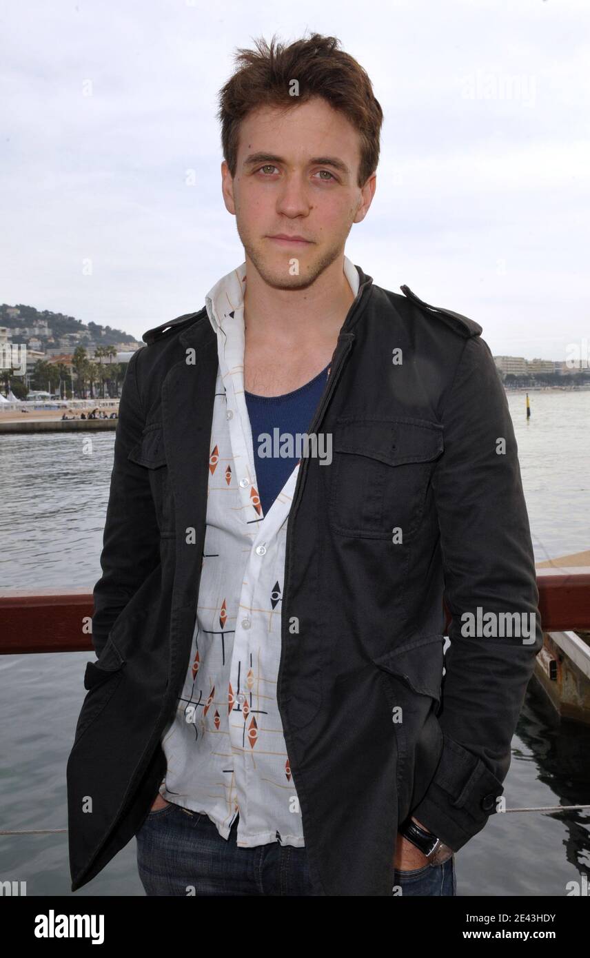 Australian actor Ashley Zukerman poses during the MIP TV in Cannes ...