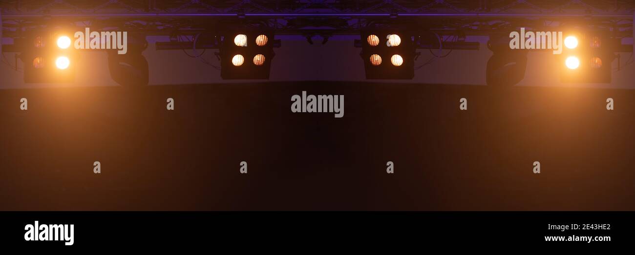 Stage light and smoke on stage, lighting and spotlights Stock Photo - Alamy