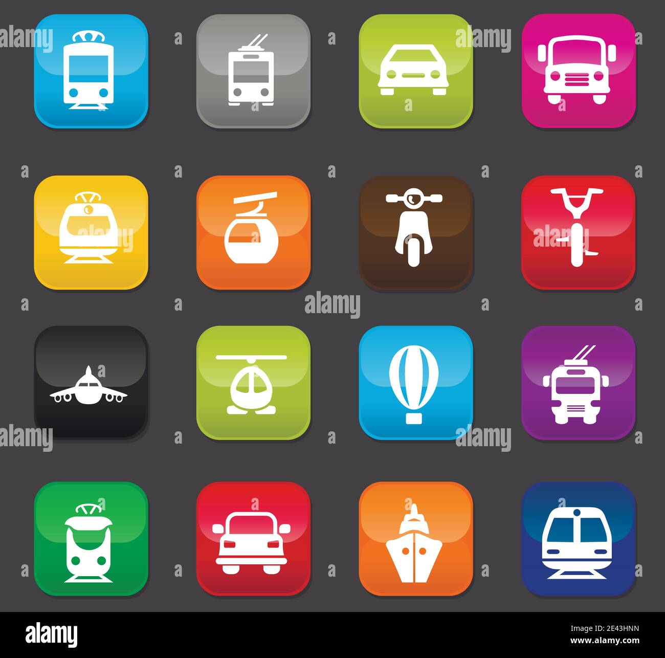 Public transport icons set Stock Vector Image & Art - Alamy