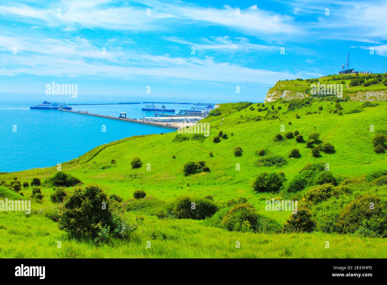 The White Cliffs of Dover, part of the North Downs formation, is the ...