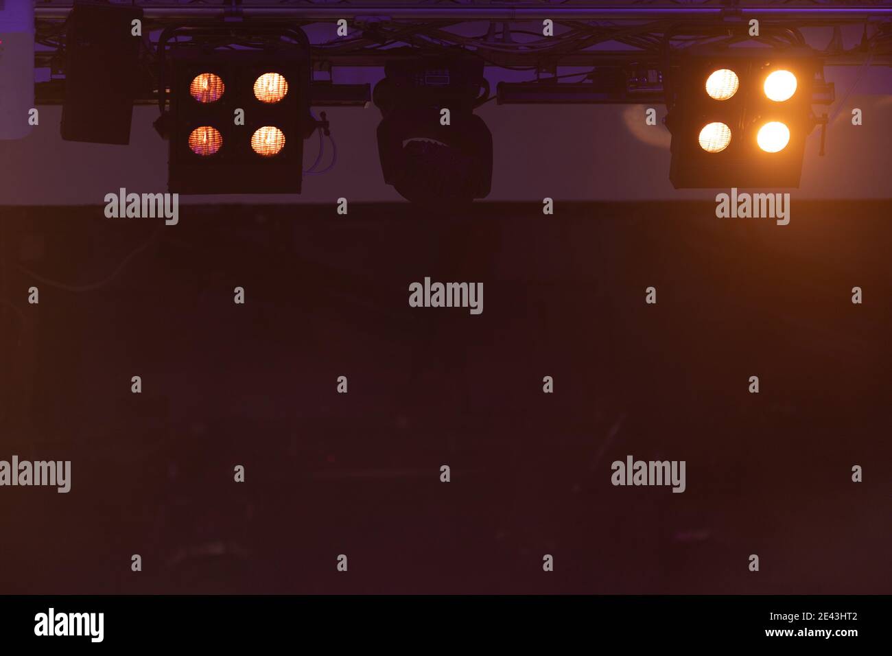 Stage light and smoke on stage, lighting and spotlights Stock Photo - Alamy