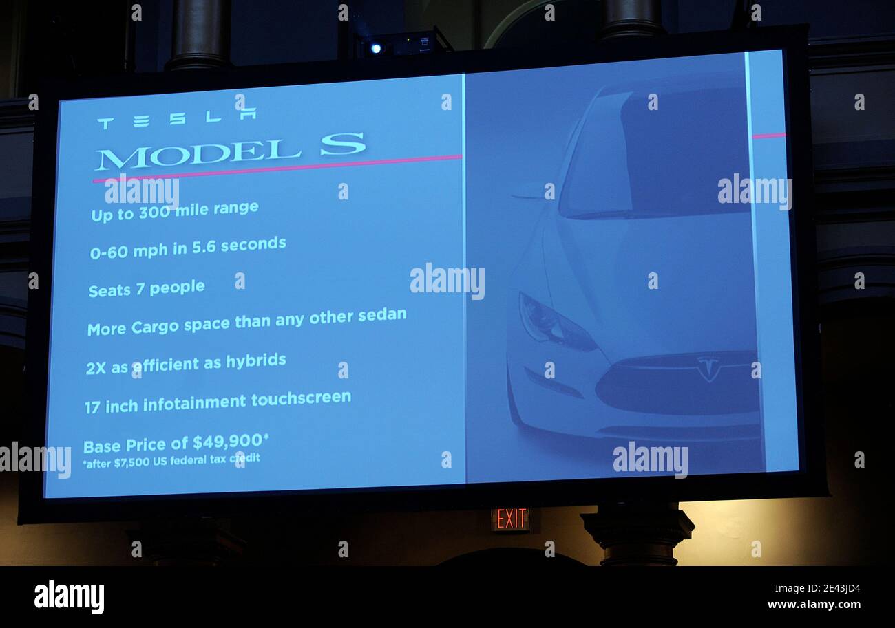 Unveiling of the first mass-produced all-electric car in history, the ...