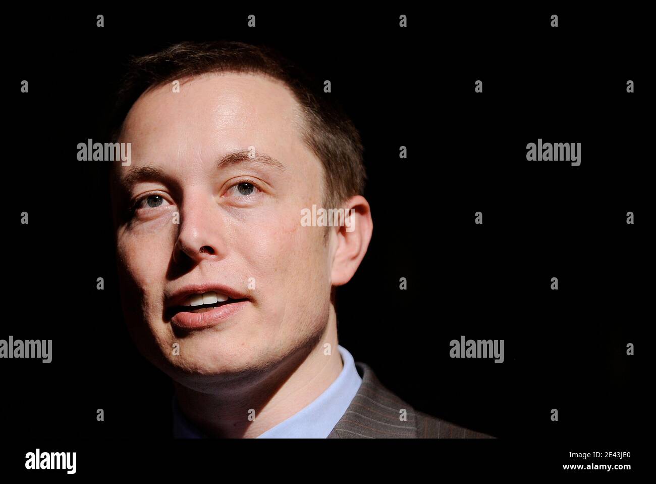 Elon Musk, CEO of Tesla Motors unveils the first mass-produced all ...