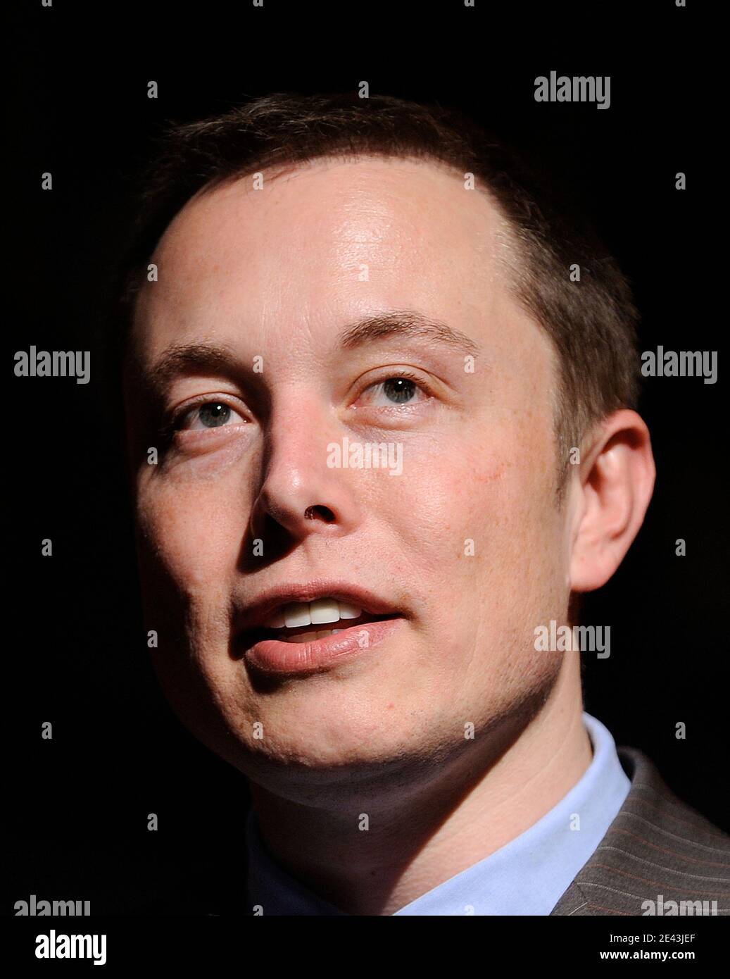 Elon Musk, CEO of Tesla Motors unveils the first mass-produced all ...