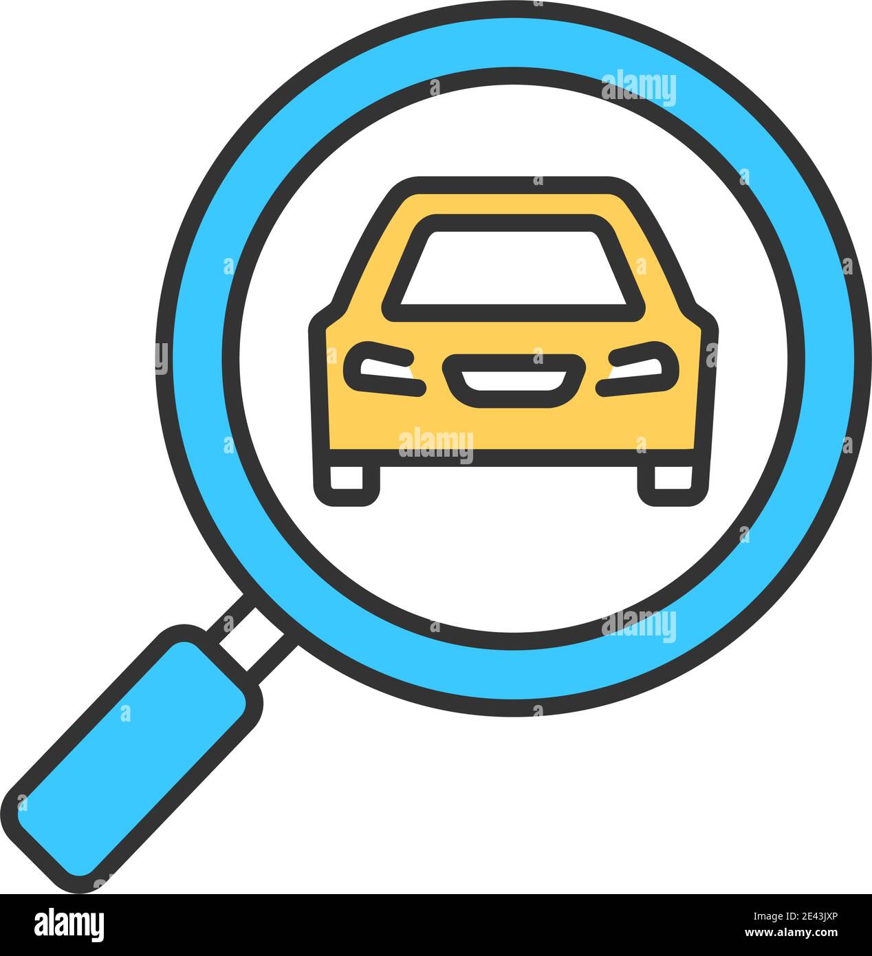 Car inspection RGB color icon Stock Vector Image & Art - Alamy