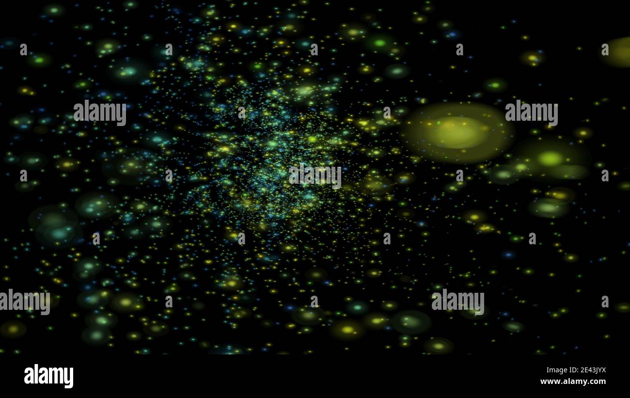 Abstract Creative Particles space bokeh and glowing stars background ...