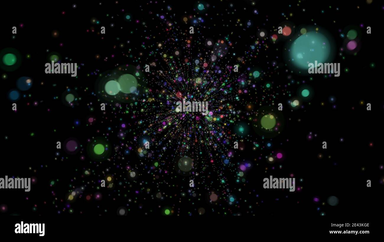 Abstract Creative Particles space bokeh and glowing stars background ...