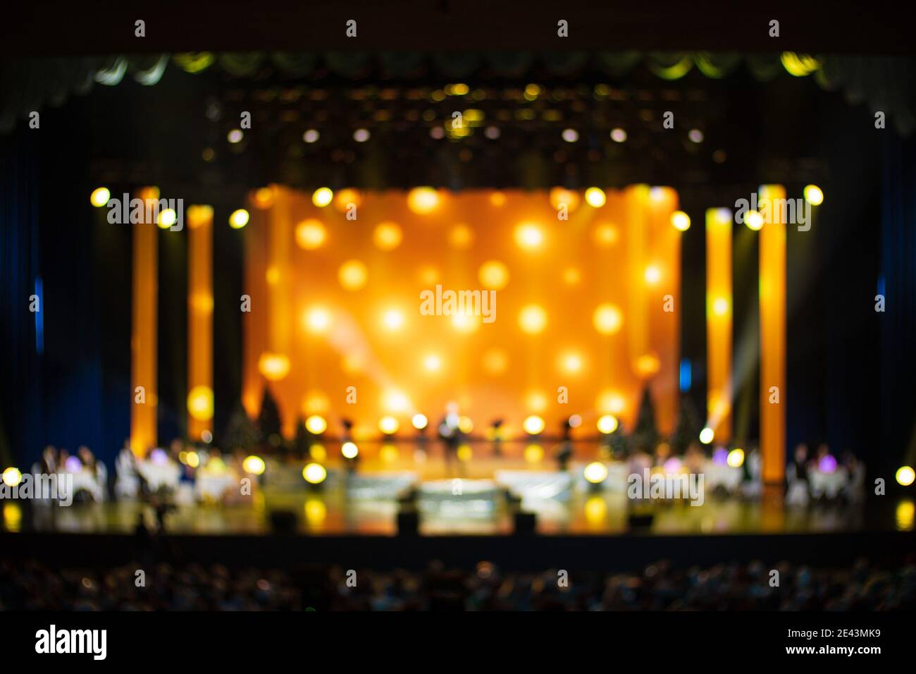 Texture blur and defocus, background for design. Stage light at a ...