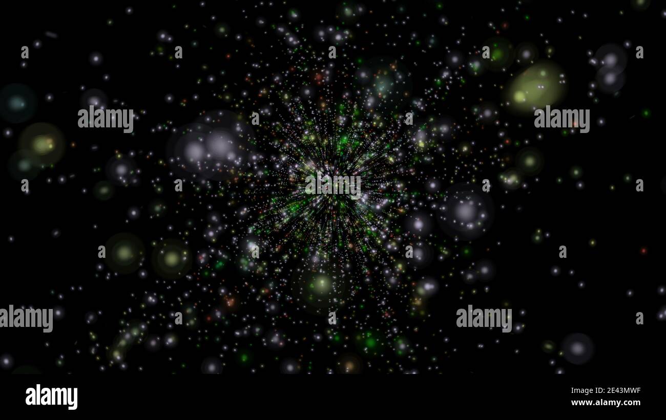 Abstract Creative Particles space bokeh and glowing stars background ...