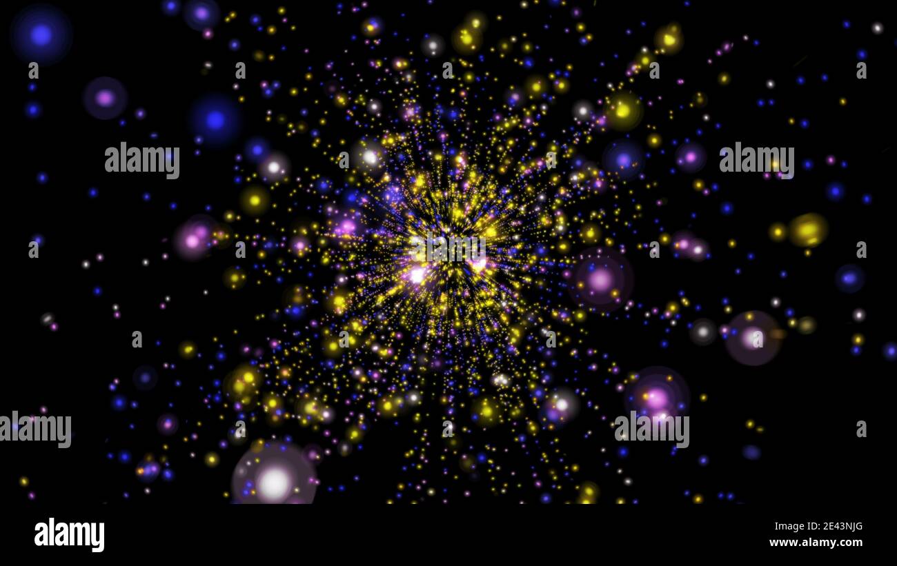 Abstract Creative Particles space bokeh and glowing stars background ...