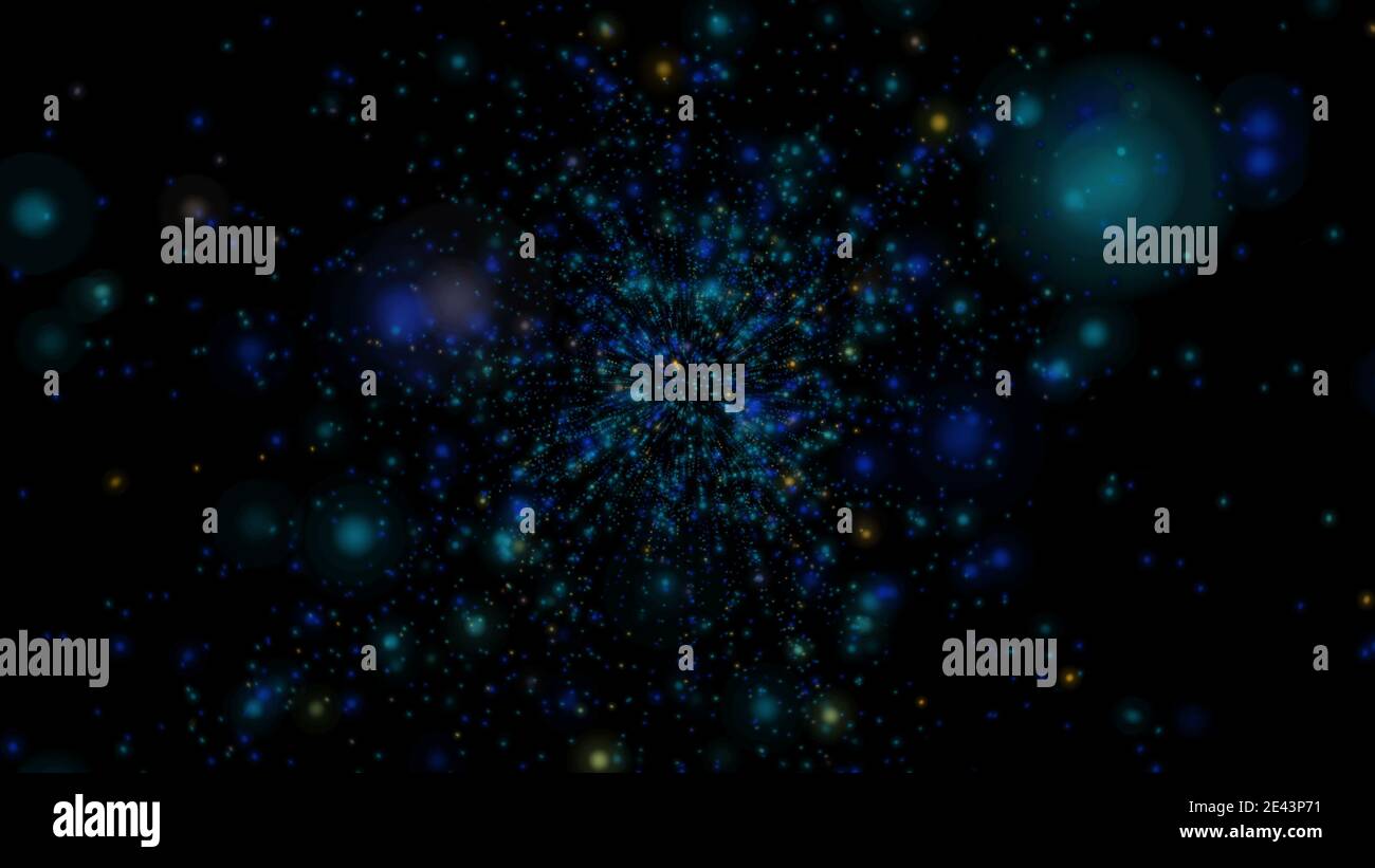Abstract Creative Particles space bokeh and glowing stars background ...
