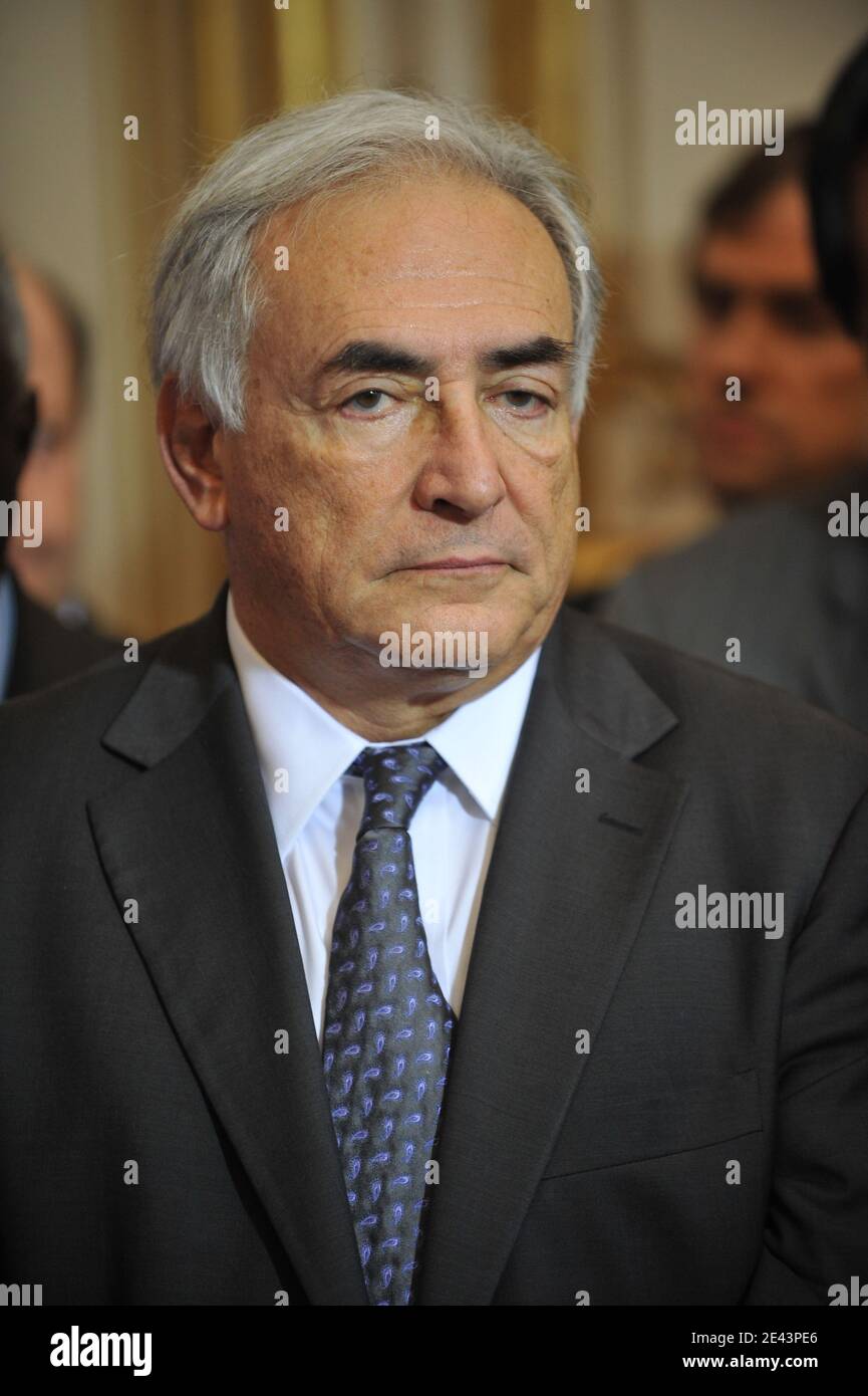 International Monetary Fund chief Dominique Strauss-Kahn during a press ...