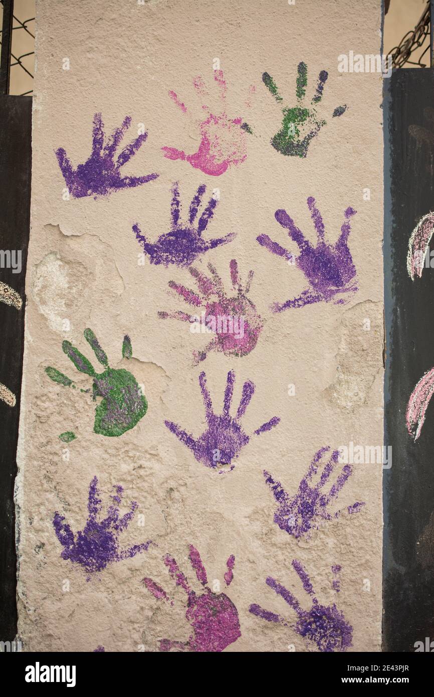 Vertical handprint hi-res stock photography and images - Alamy