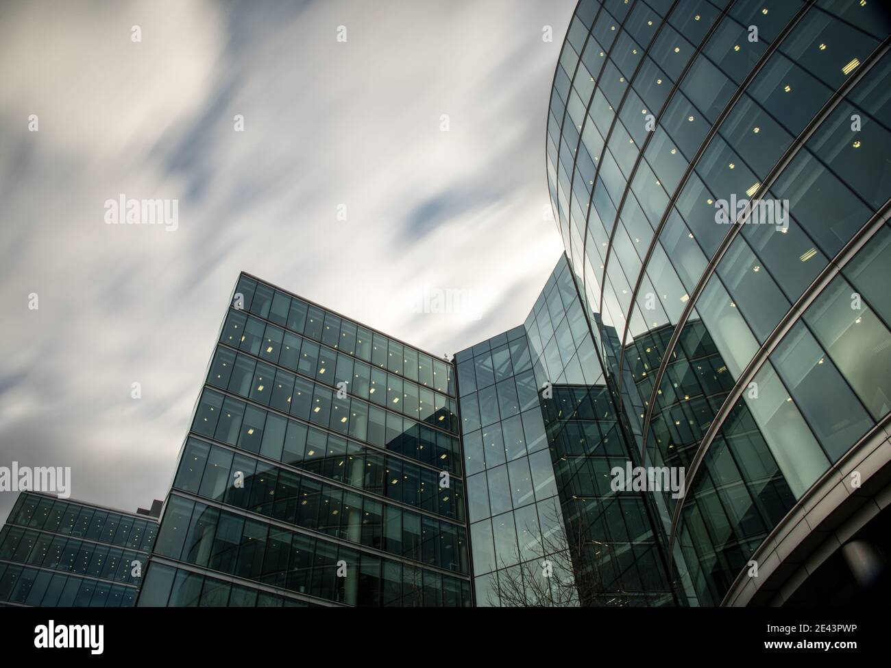 Buildings In Animated Clouds Backgrounds