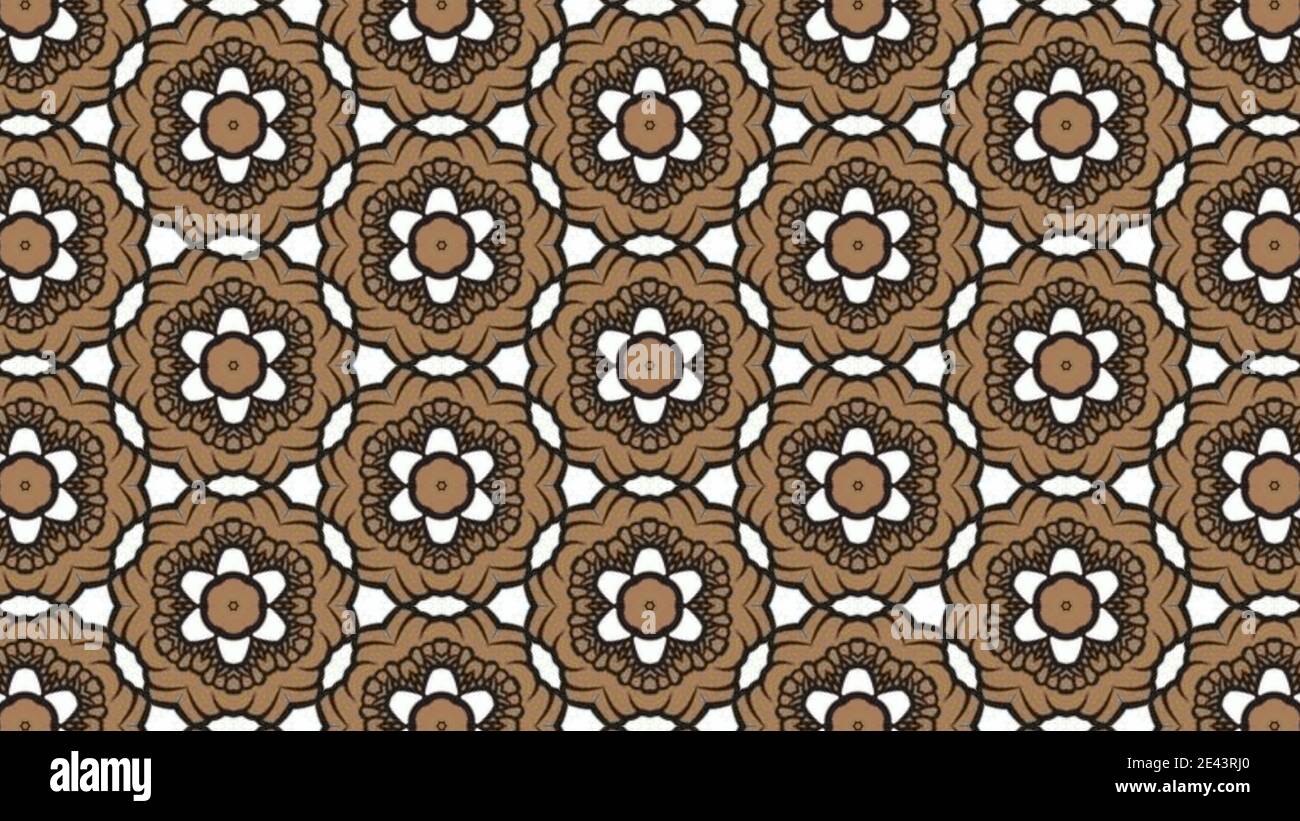 Illustration of flower-shaped patterns on the white background Stock ...