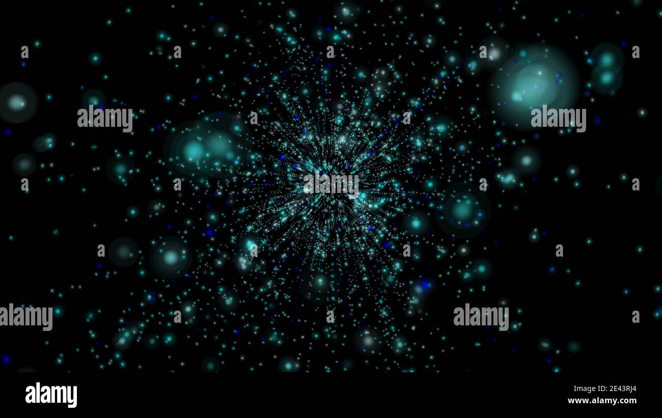 Abstract Creative Particles space bokeh and glowing stars background ...