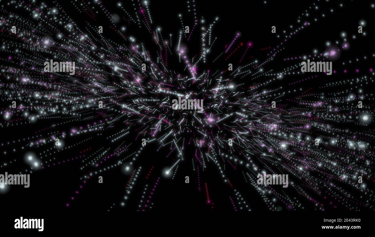 Abstract Creative Particles space bokeh and glowing stars background ...
