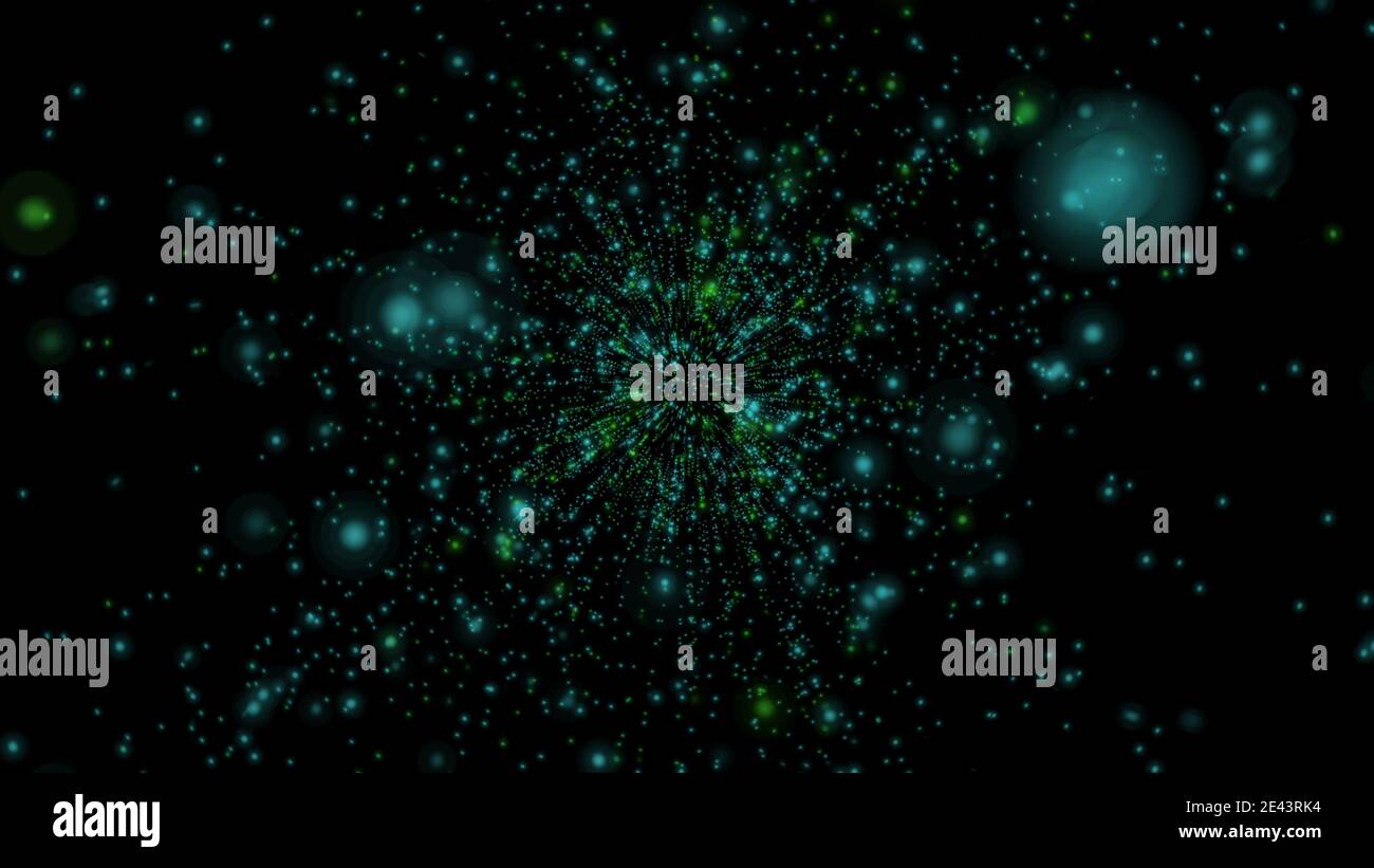 Abstract Creative Particles space bokeh and glowing stars background ...