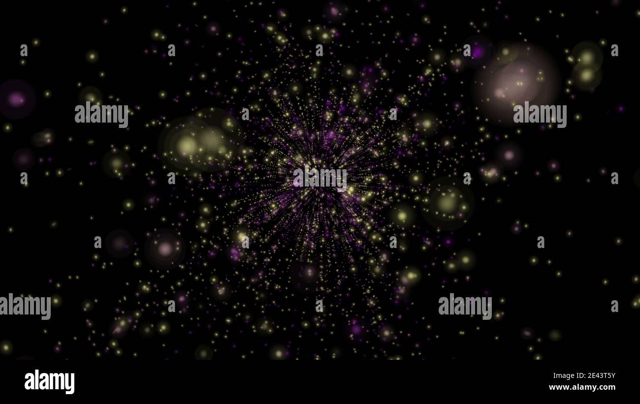 Abstract Creative Particles space bokeh and glowing stars background ...