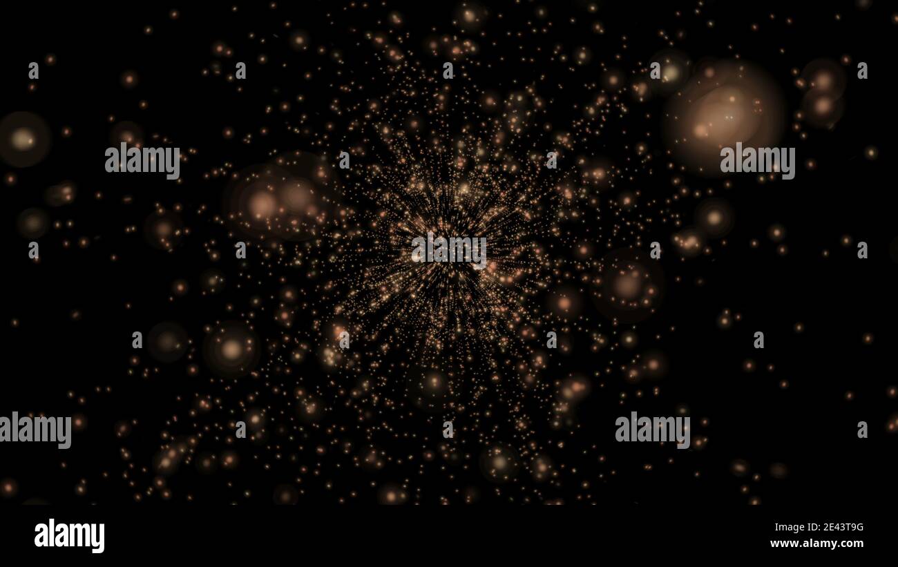 Abstract Creative Particles space bokeh and glowing stars background ...