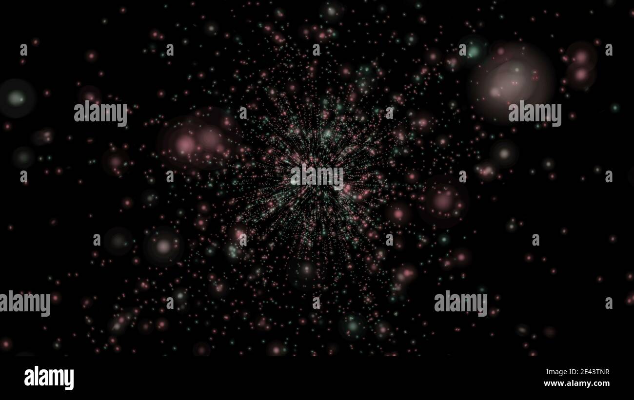 Abstract Creative Particles space bokeh and glowing stars background ...