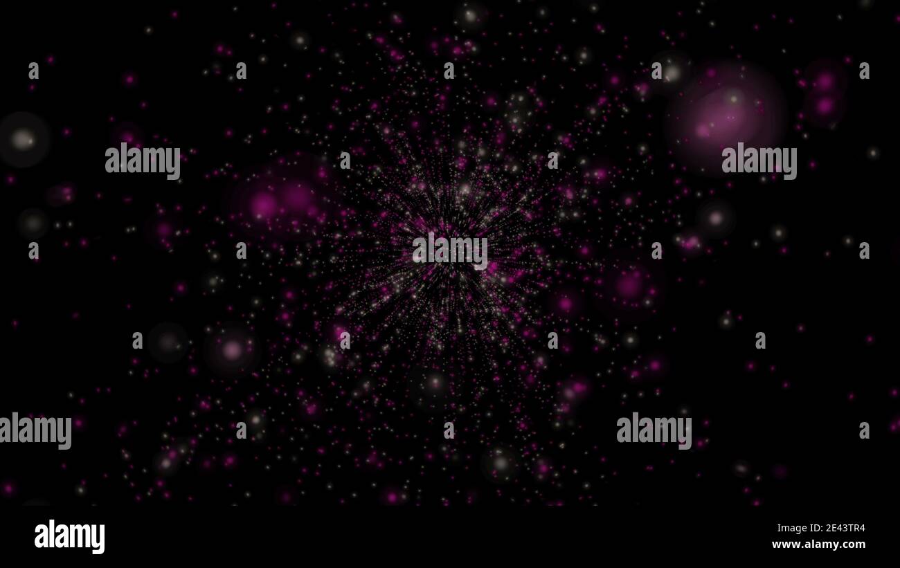 Abstract Creative Particles space bokeh and glowing stars background ...