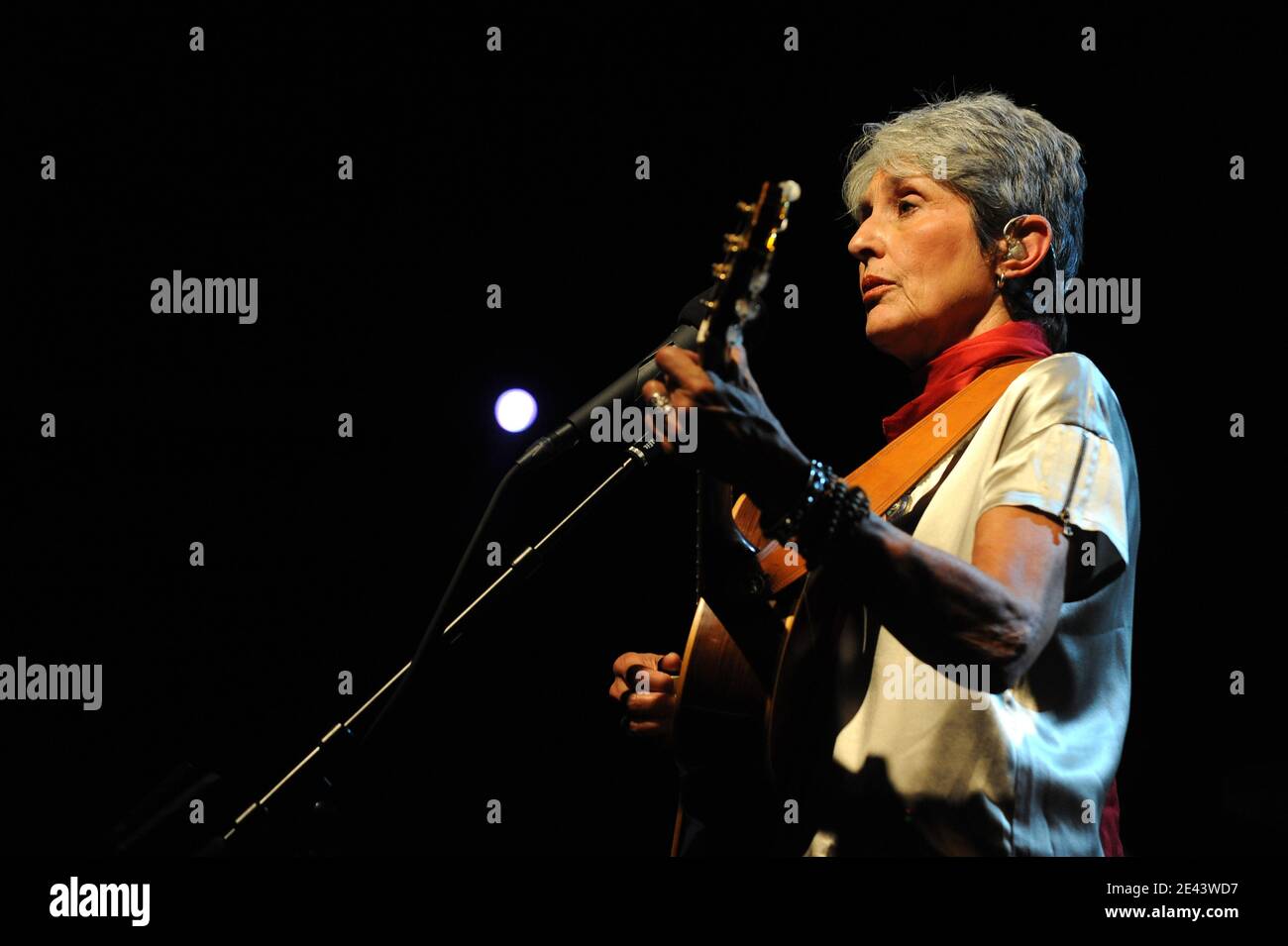 Joan Baez performs at the Montreux Jazz Festival, in Montreux ...