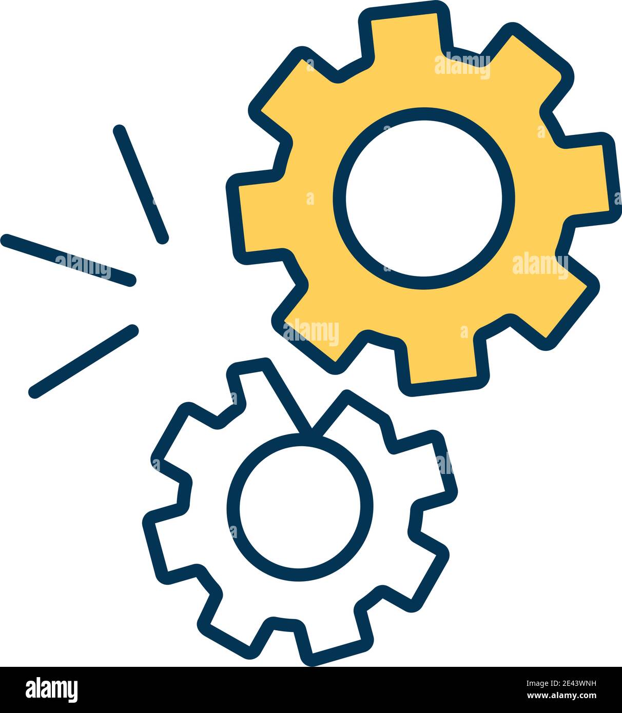 Operating cogwheels RGB color icon Stock Vector Image & Art - Alamy