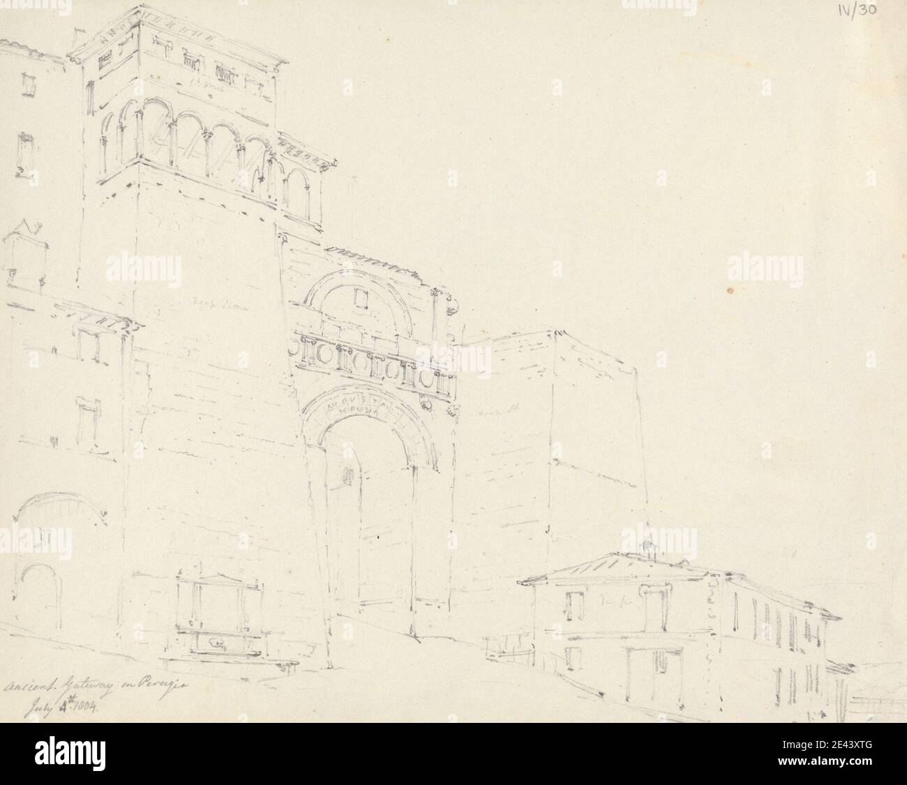 Sir Robert Smirke the younger, 1781â€“1867, British, Ancient Gateway in ...