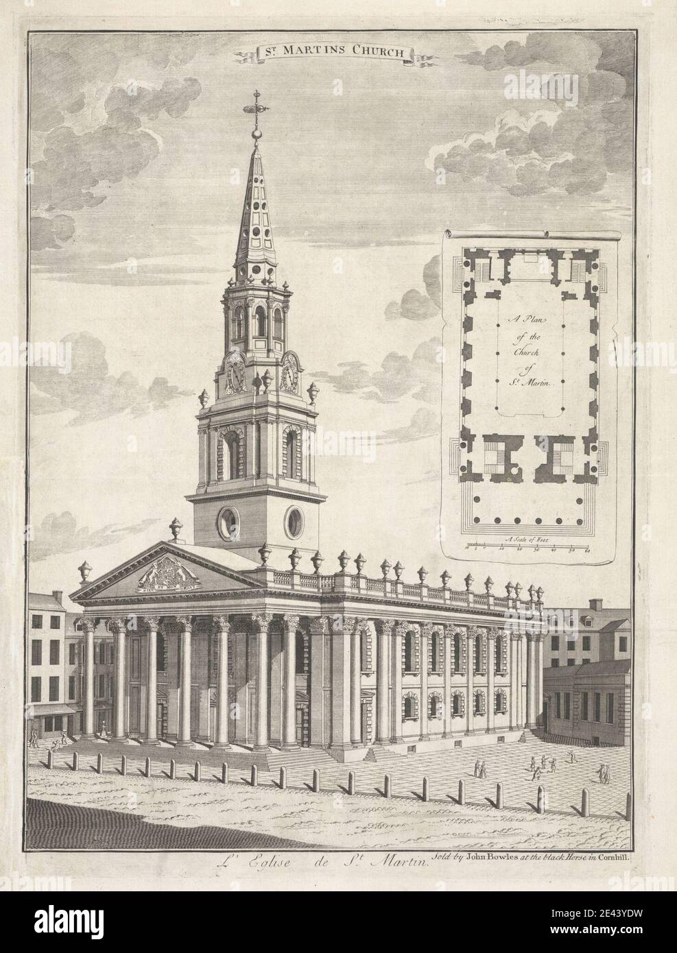 Print made by unknown artist, St. Martin's Church, between 1731 and ...