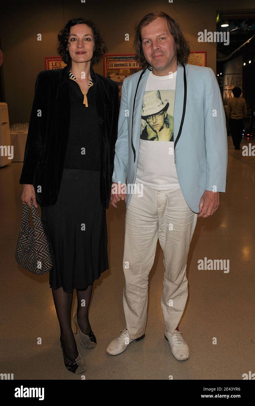 Philippe Katerine and his girlfriend Jeanne Balibar attending a party ...