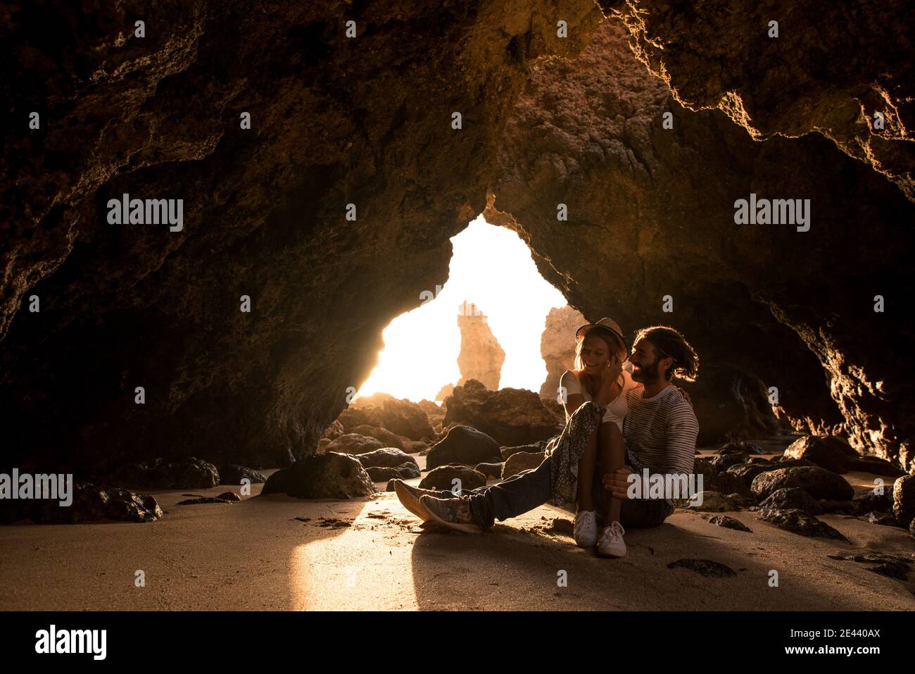 Nature cave man smile hi-res stock photography and images - Alamy
