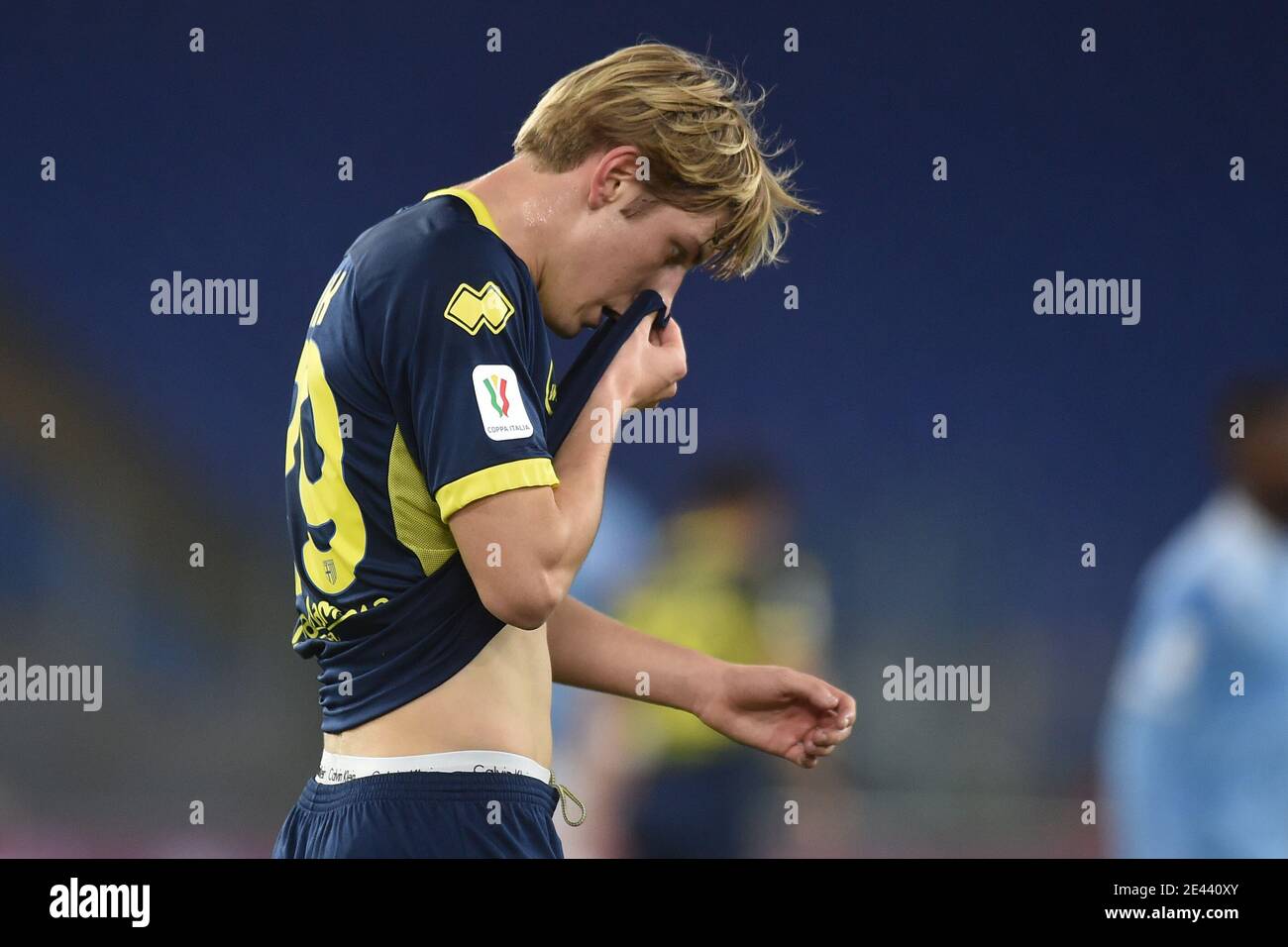 Daan Dierckx of Parma during the Coppa Italia football match between SS ...