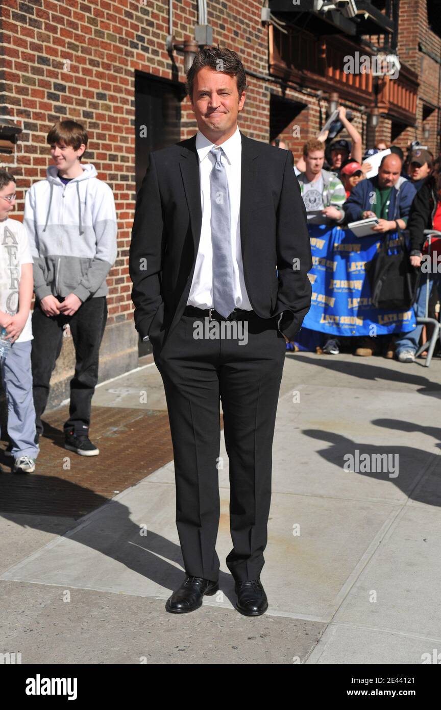 Actor Matthew Perry attends a taping of 'The Late Show With David ...