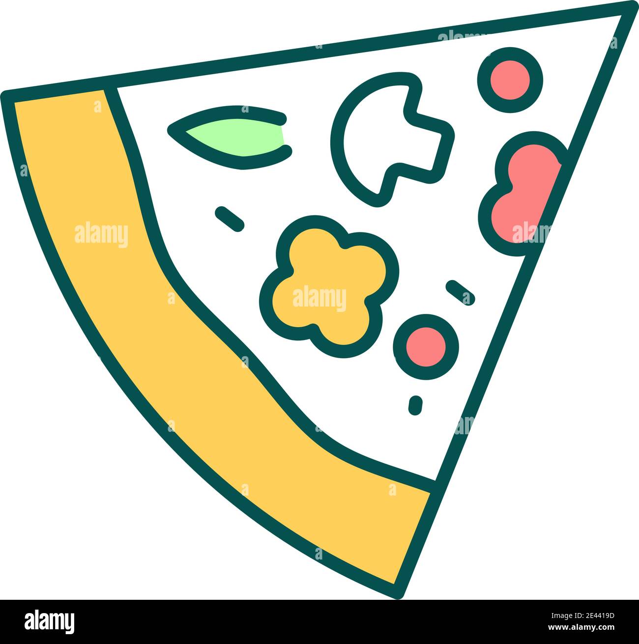 Pizza piece RGB color icon Stock Vector Image & Art - Alamy