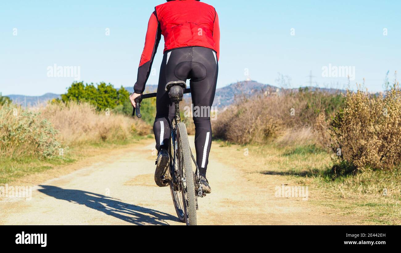 Cyclist Back View