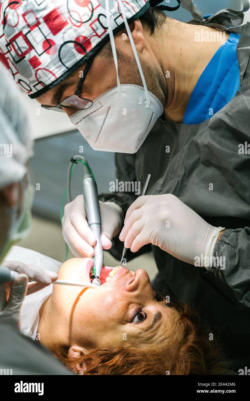 Dentist tool mask teeth hi-res stock photography and images - Alamy