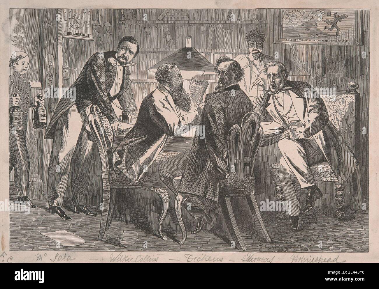 Wilkie collins charles dickens hi-res stock photography and images - Alamy