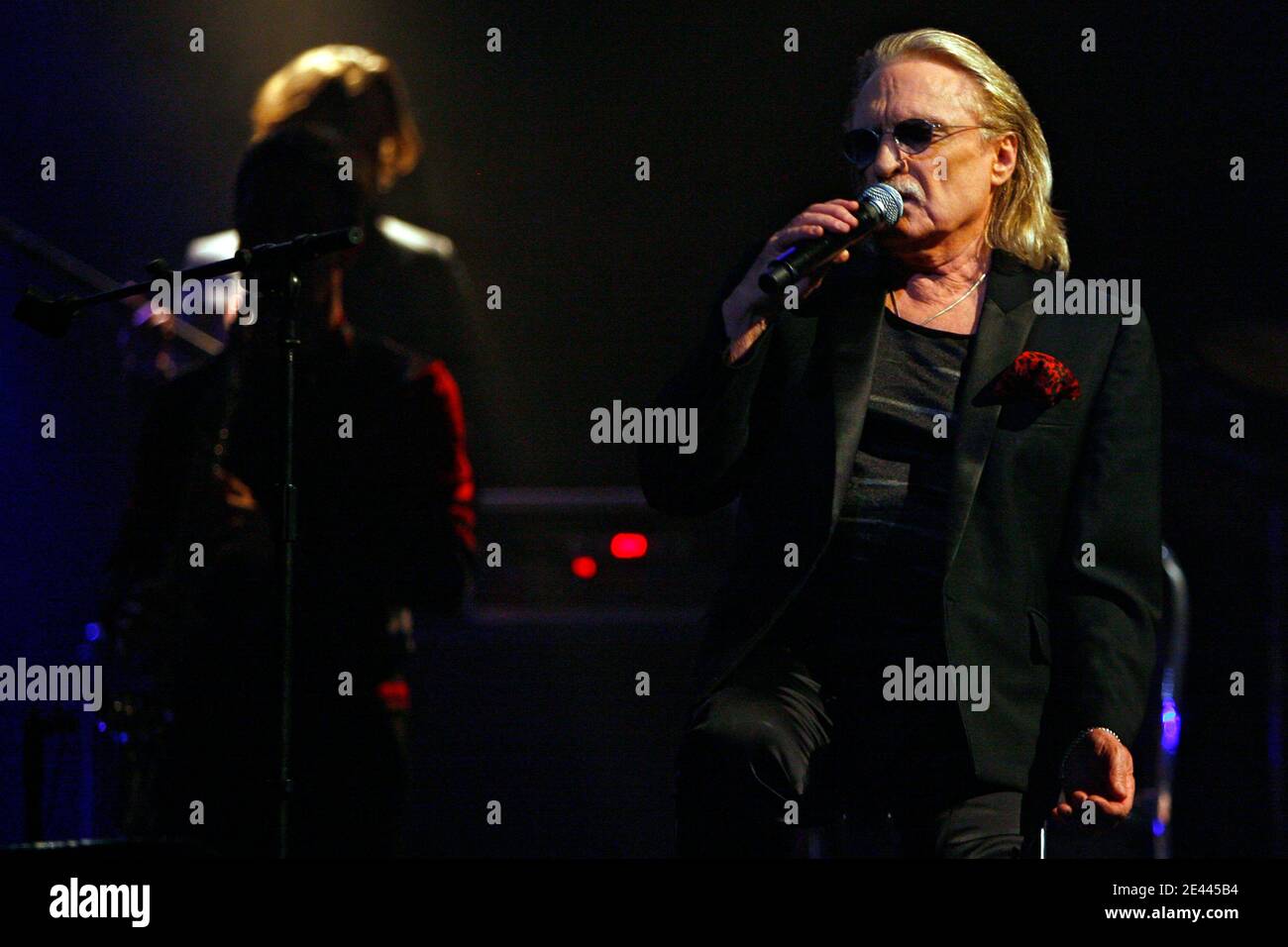 French singer Christophe performs live in Sebastopole theatre in Lille ...