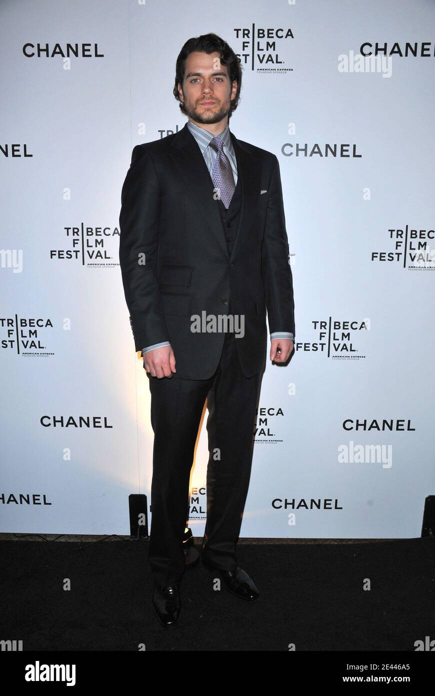 Actor Henry Cavill arriving at the Chanel and Tribeca Film Festival ...