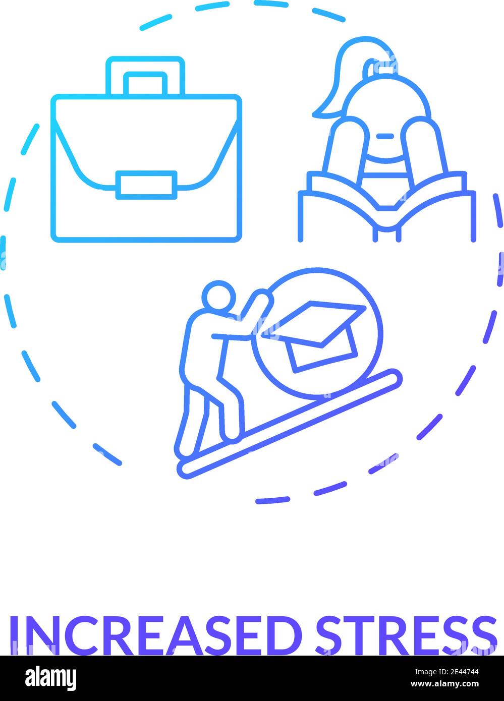 Increased stress concept icon Stock Vector Image & Art - Alamy