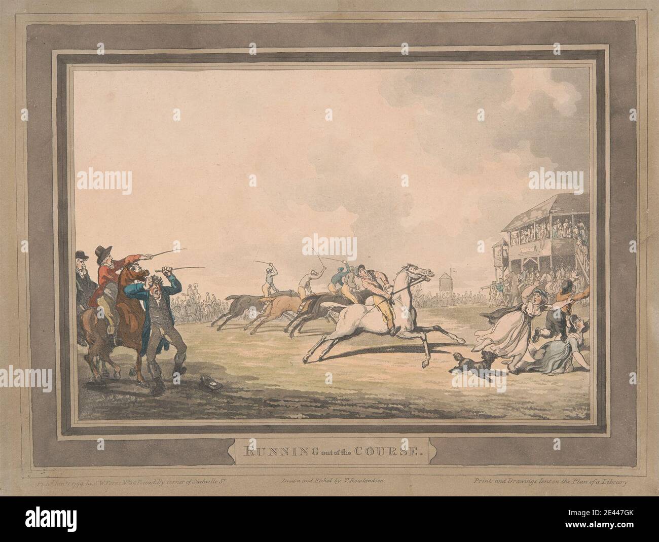 Thomas Rowlandson, 1756â€“1827, British, Racing [set of six]: 5 ...