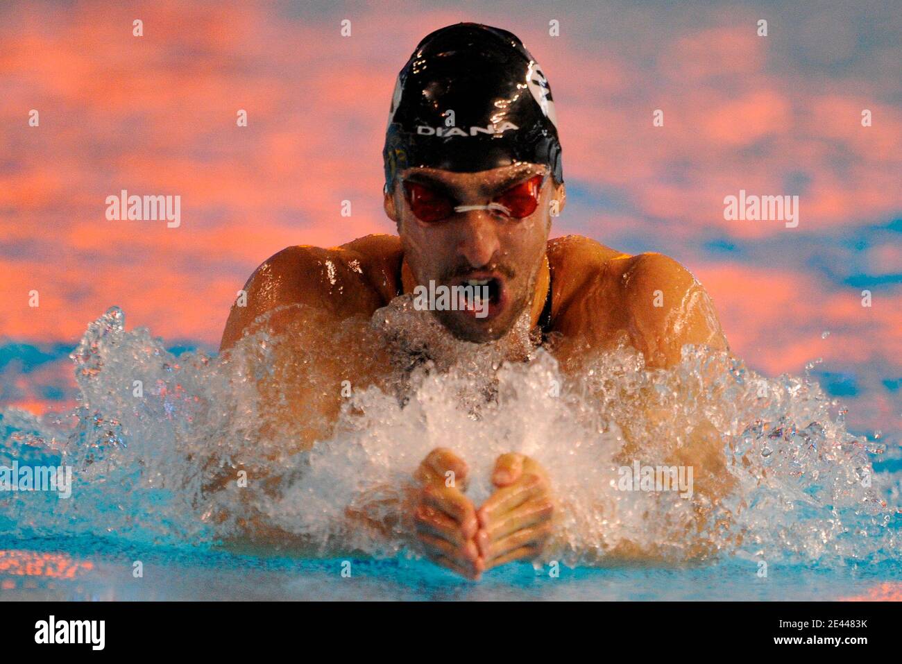 Great-Britain's James Gibson swimming the 100 M Breaststroke during the ...