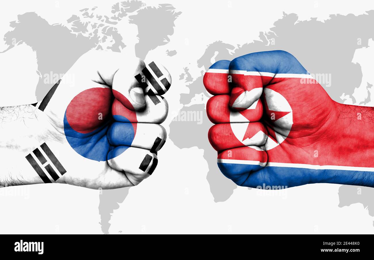 Conflict between South Korea and North Korea, male fists - governments ...