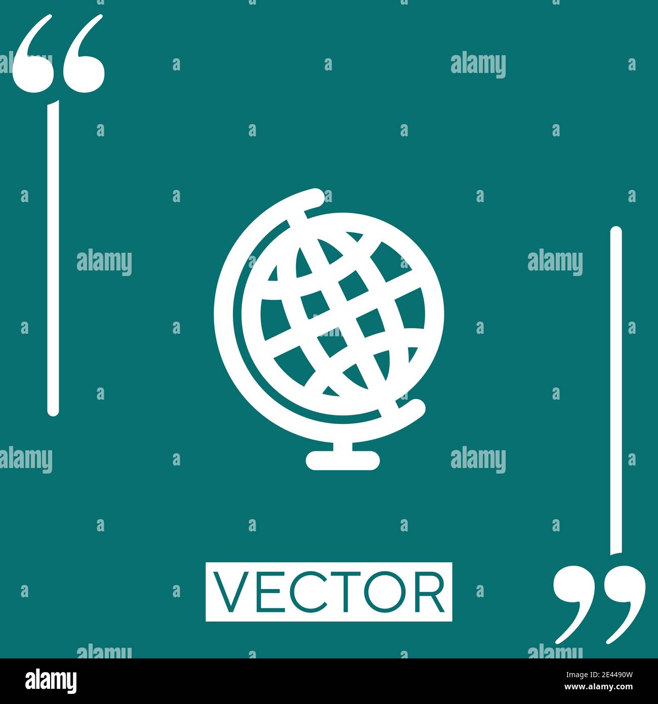 world globe grid vector icon Linear icon. Editable stroke line Stock ...