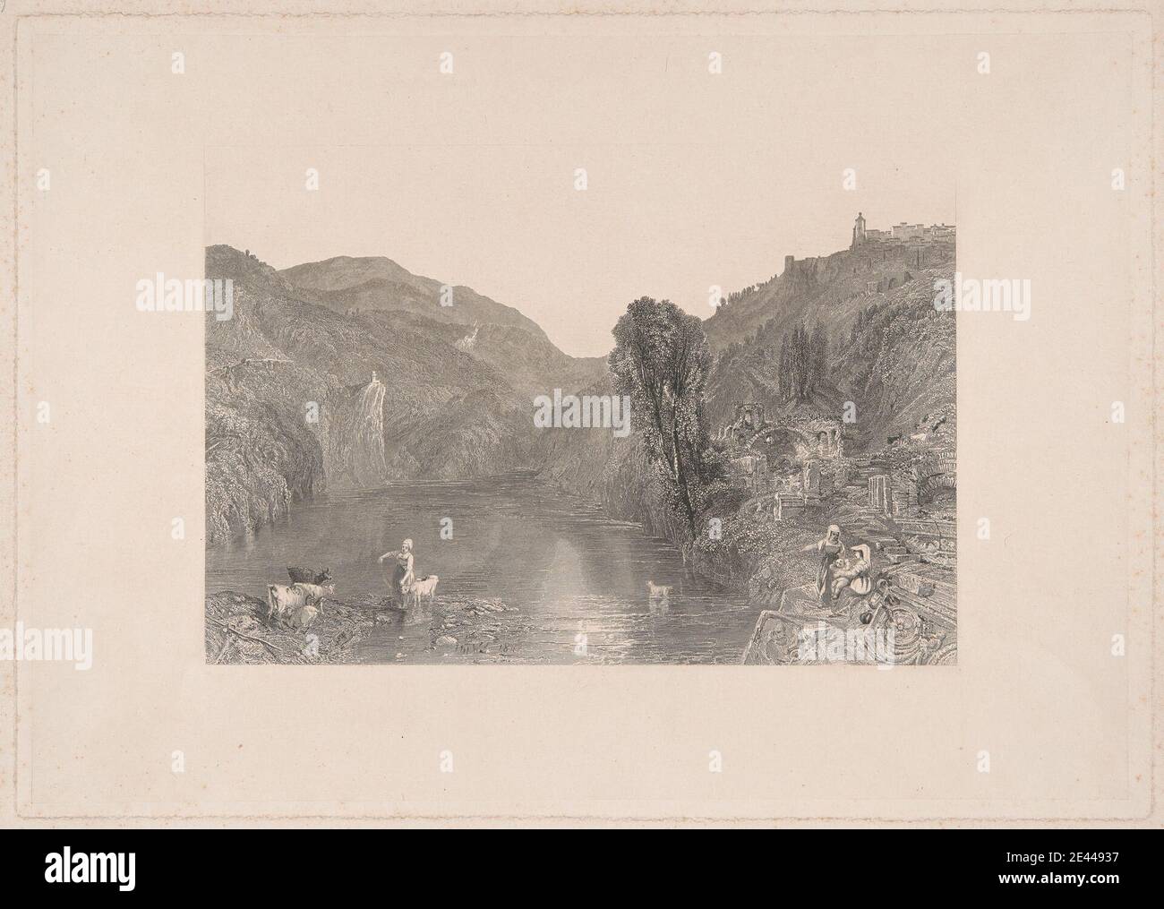 Print made by Robert Wallis, 1794â€“1878, British, Nemi, 1838-1852 ...